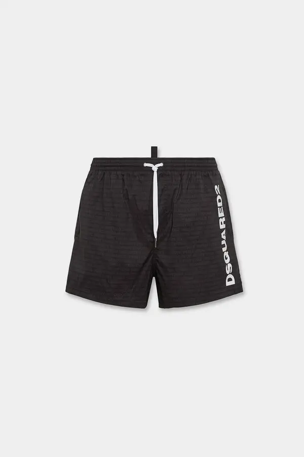 Dsquared2 Logo Midi Swim Boxer - Black