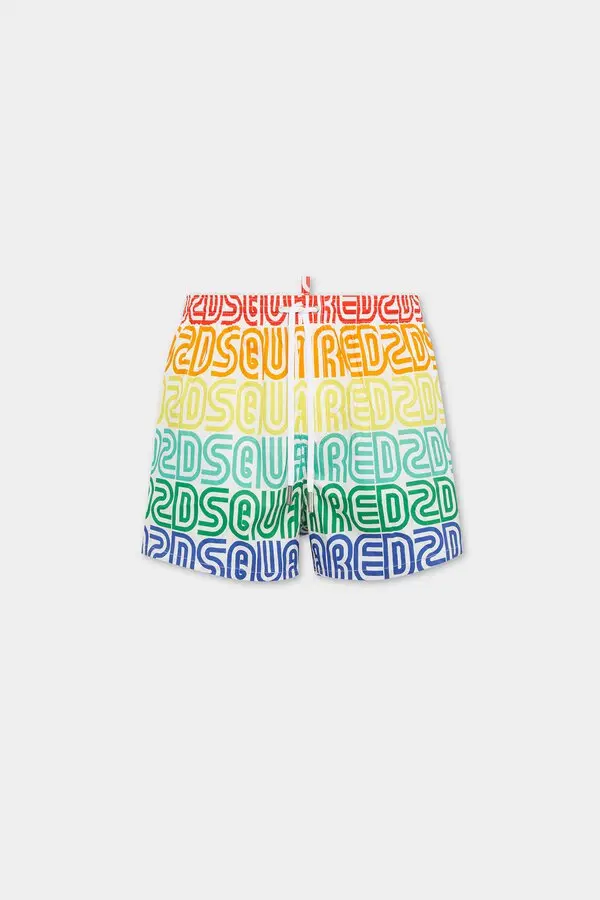 Dsquared2 Allover Logo Midi Swim Boxer - Fantasy
