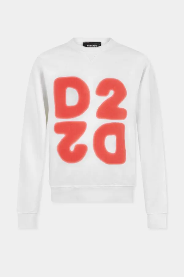 Dsquared2 Upside Down Cool Fit Crewneck Sweatshirt - White