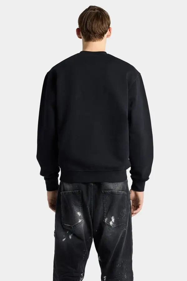 Dsquared2 Graffiti Cool Fit Crewneck - Black