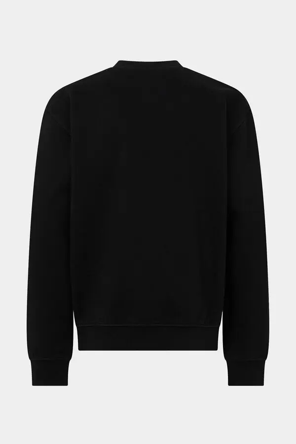 Dsquared2 Graffiti Cool Fit Crewneck Sweatshirt - Black