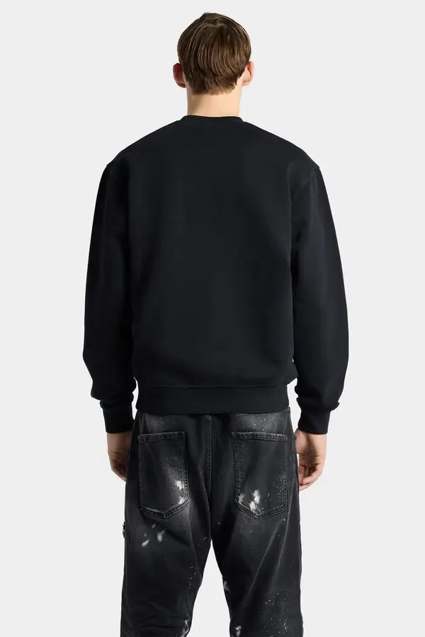 Dsquared2 Graffiti Cool Fit Crewneck Sweatshirt - Black