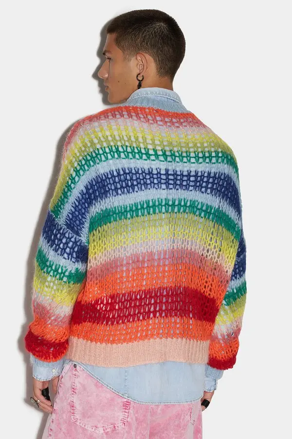 Dsquared2 Multicolor Striped Knit Sweater