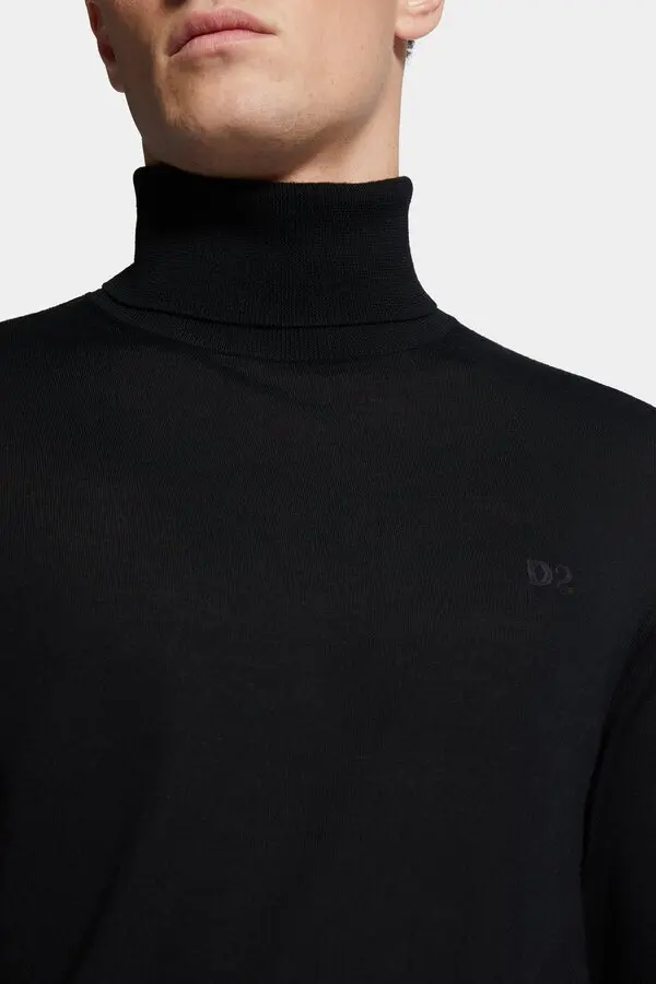 Dsquared2 Pure Virgin Wool Turtleneck Pullover
