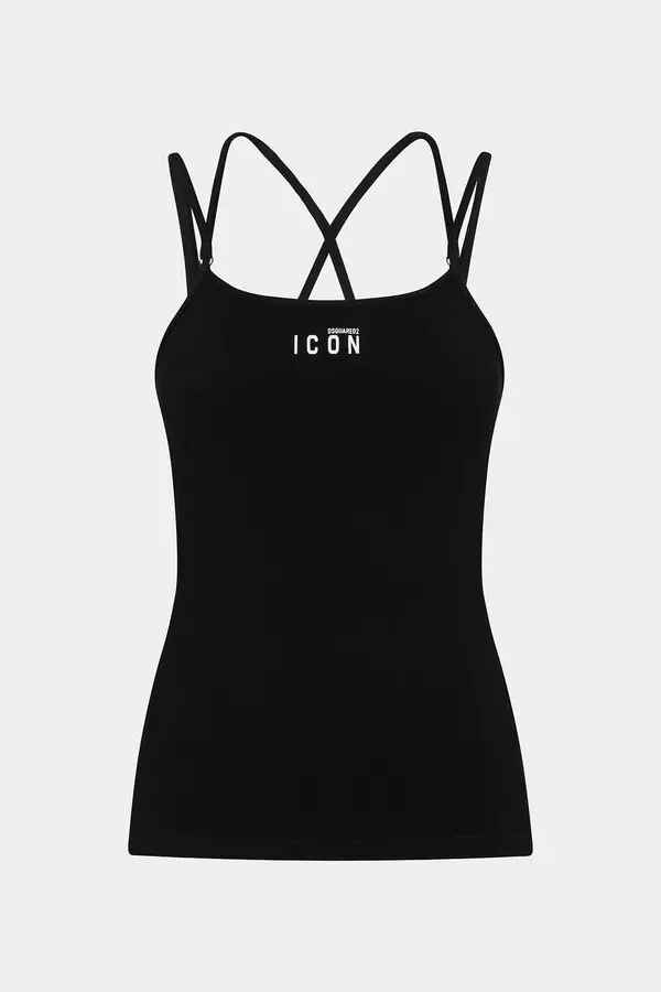 Dsquared2 Icon Tank Top With Criss-cross Straps - Black