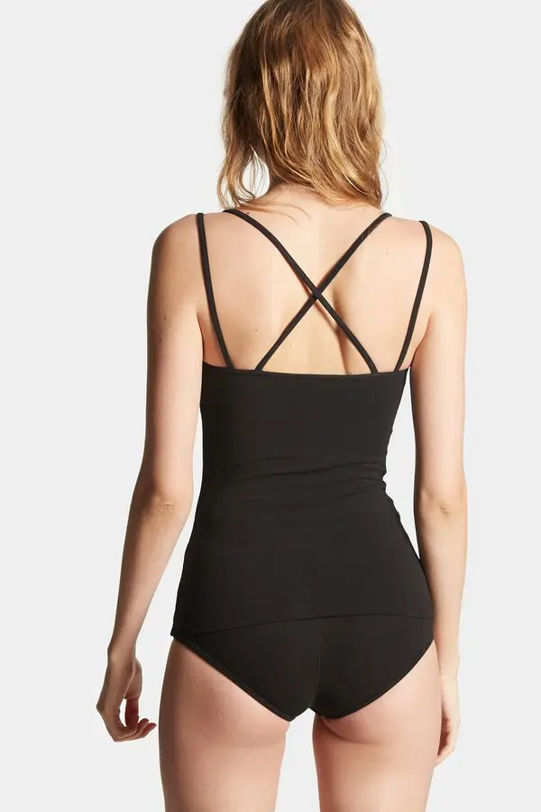 Dsquared2 Icon Tank Top With Criss-cross Straps