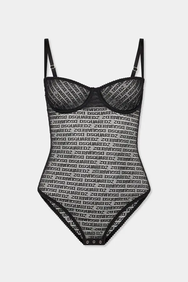 Dsquared2 Logo Sheer Bodysuit