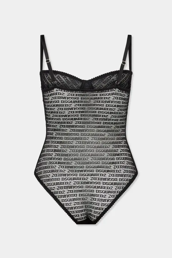 Dsquared2 Logo Sheer Bodysuit