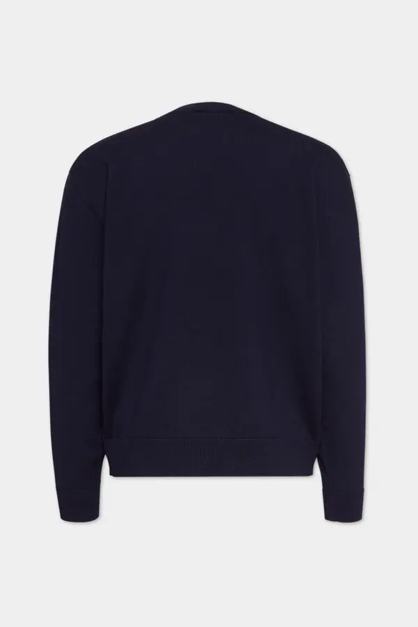 Dsquared2 Knit Sweater With Appliqued Logo