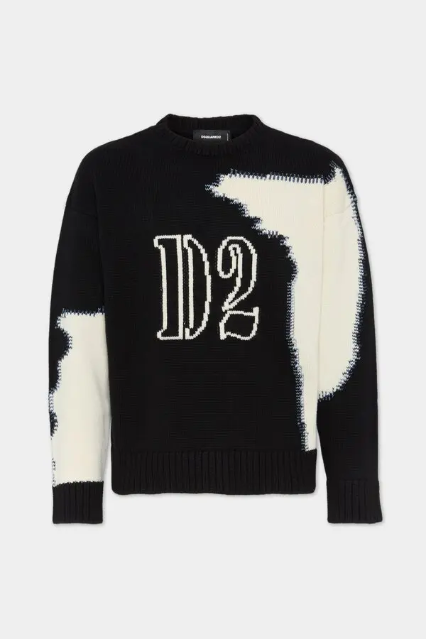 Dsquared2 Fake Stitch Knit Sweater - Black