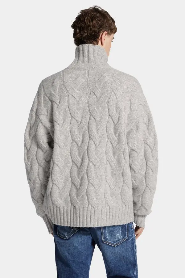 Dsquared2 Cable Knit Turtleneck
