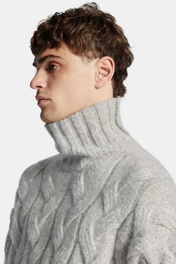 Dsquared2 Cable Knit Turtleneck