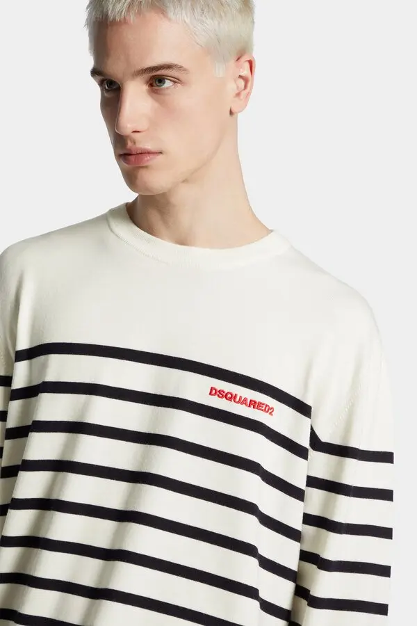 Dsquared2 Striped Knit Sweater