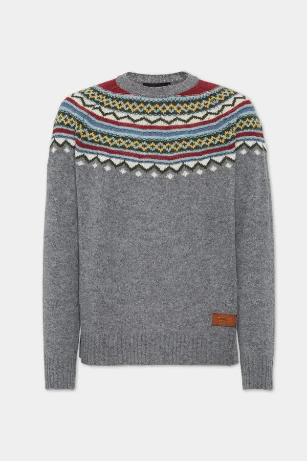 Dsquared2 Nordic Knit Sweater - Grey