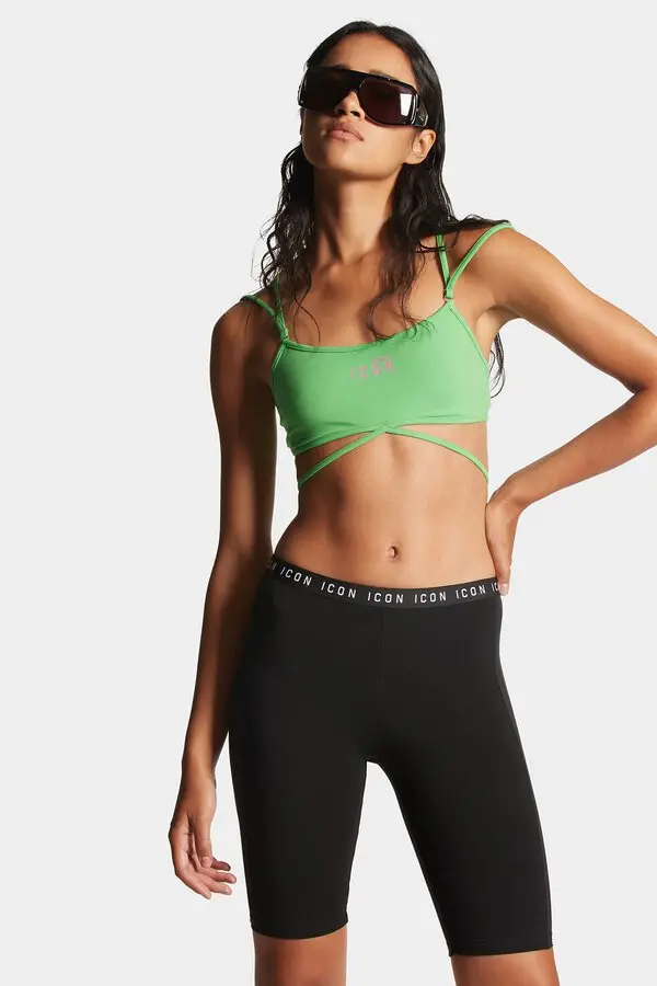 Dsquared2 Icon Cycling Shorts With Tulle Inserts