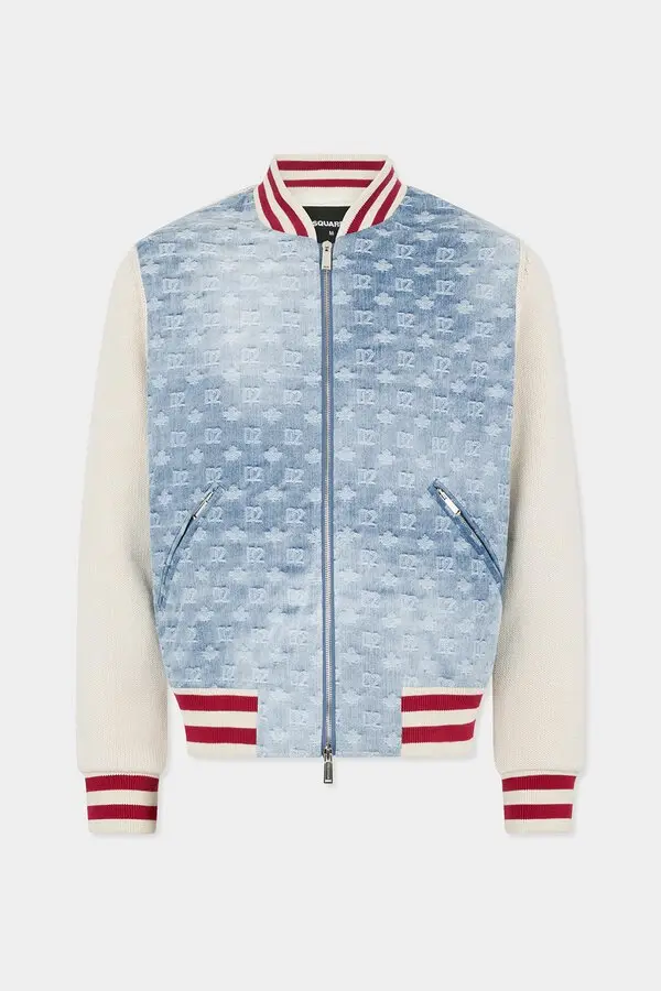 Dsquared2 Monogram Zip Bomber Jacket - Black