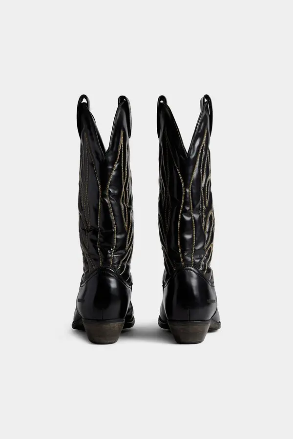 Dsquared2 Leather Cowboy Boots