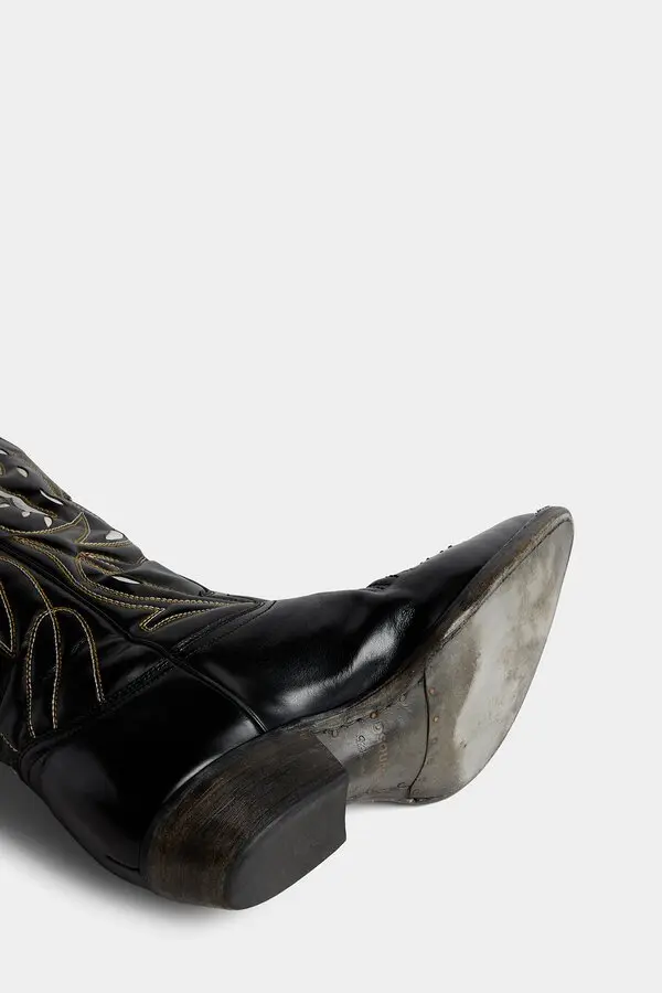 Dsquared2 Leather Cowboy Boots