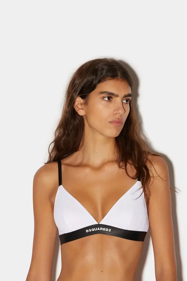 Dsquared2 Logo Triangle Bra - Black