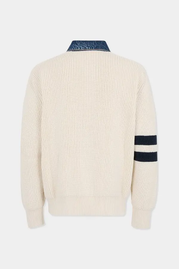 Dsquared2 Denim Collar Knit Pullover