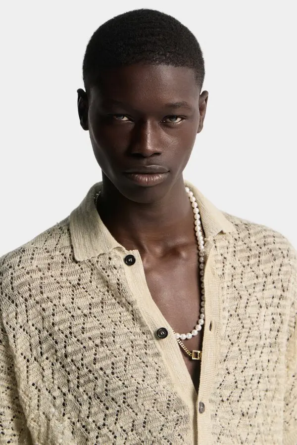 Dsquared2 Open Work Knit Cardigan