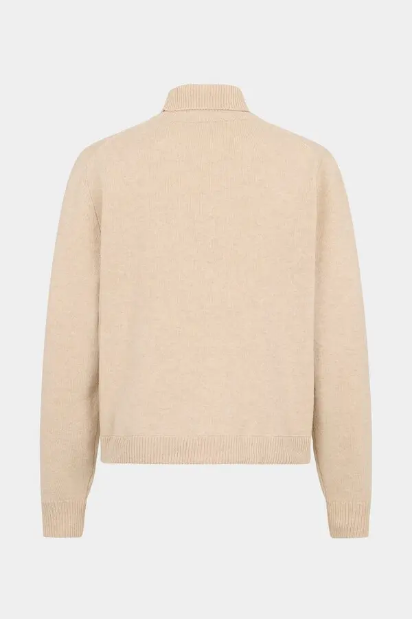 Dsquared2 Virgin Wool Turtleneck Pullover - Beige