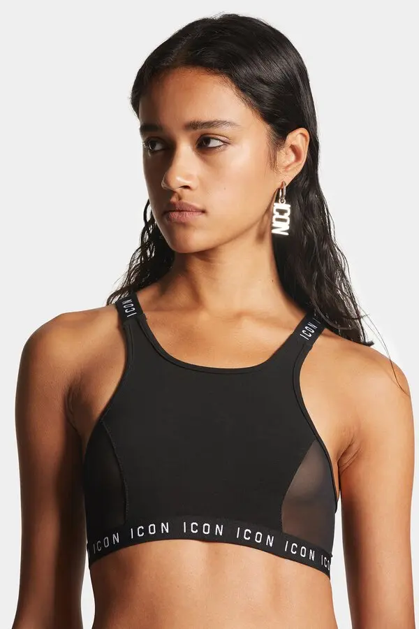 Dsquared2 Icon Sport Bra - Black
