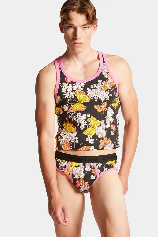 Dsquared2 All-over Butterfly Print Tank Top - Fantasy