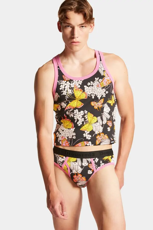 Dsquared2 All-over Butterfly Print Tank Top - Fantasy