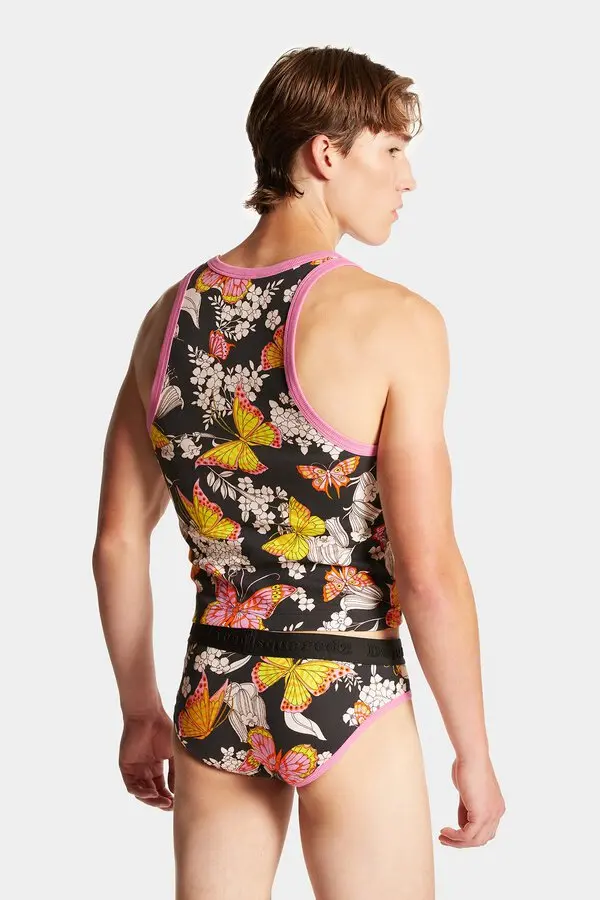 Dsquared2 All-over Butterfly Print Tank Top - Fantasy