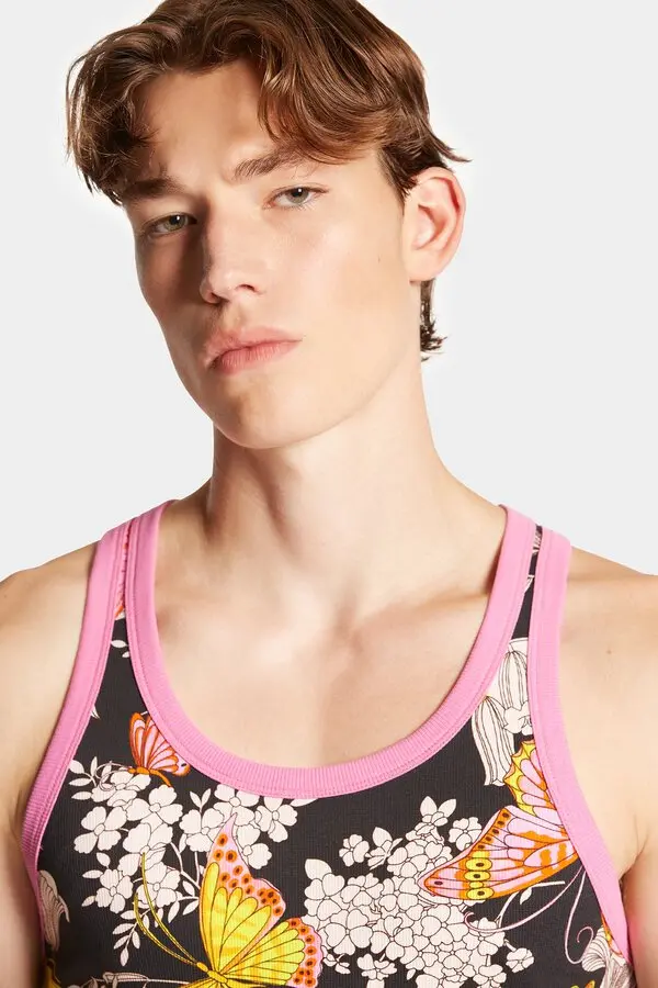 Dsquared2 All-over Butterfly Print Tank Top - Fantasy