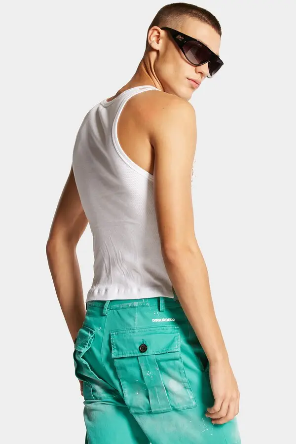 Dsquared2 Embellished Tulle Tank Top