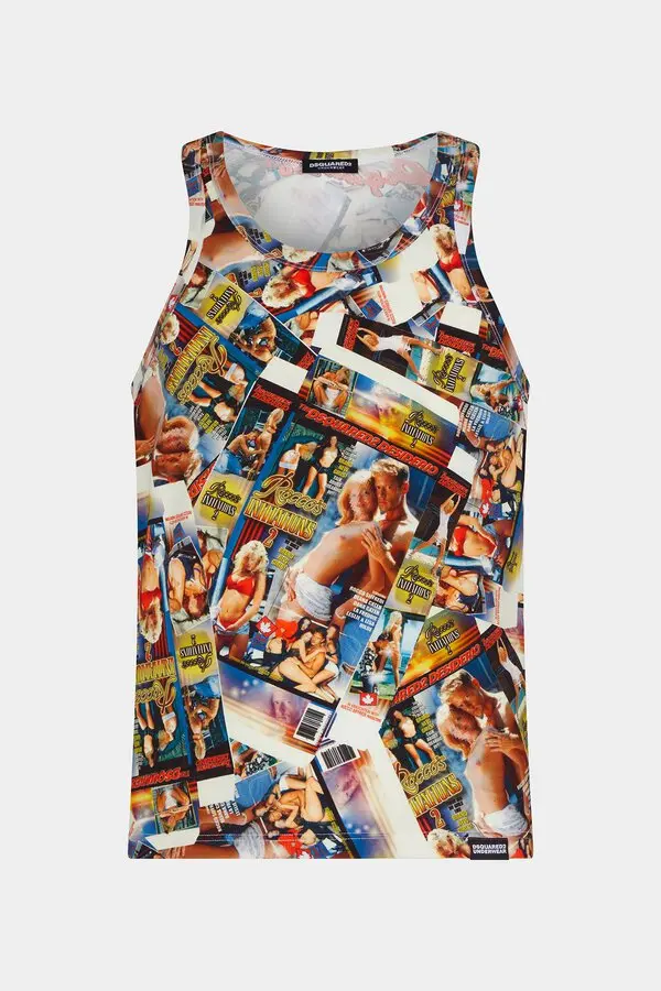 Dsquared2 Rocco Graphic Tank Top - Fantasy