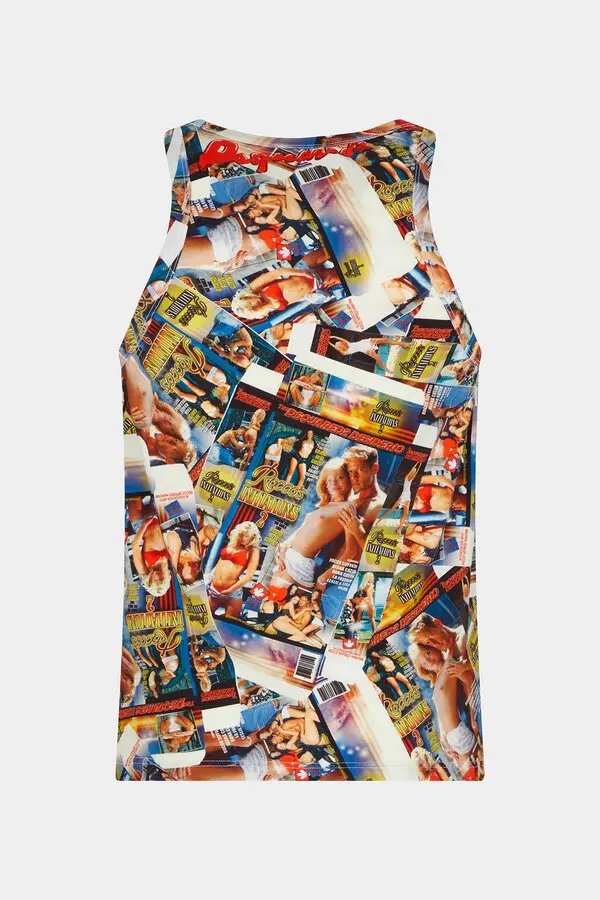 Dsquared2 Rocco Graphic Tank Top - Fantasy