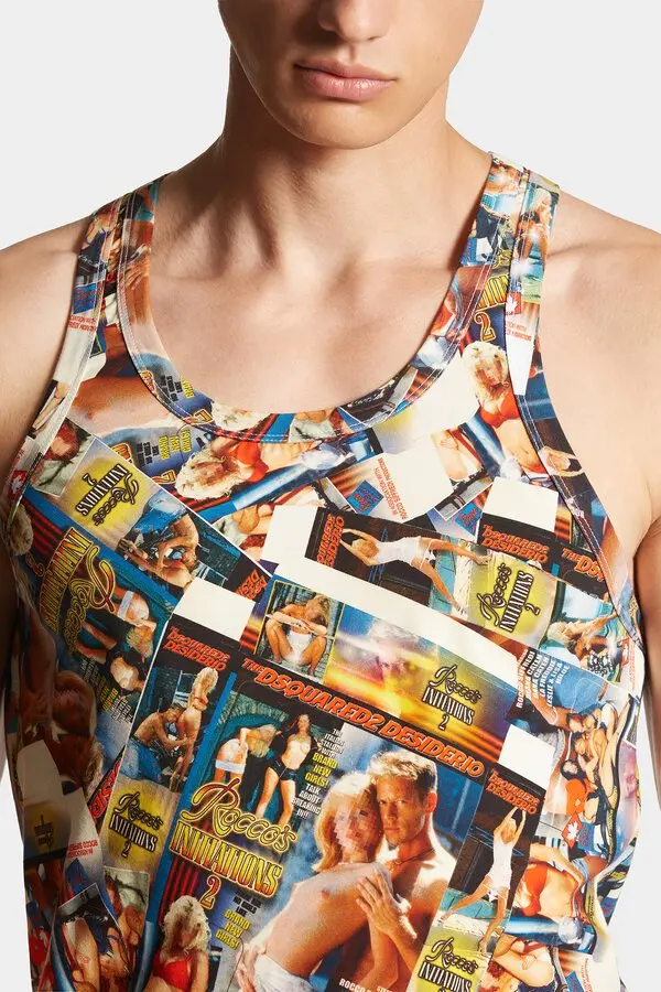Dsquared2 Rocco Graphic Tank Top - Fantasy