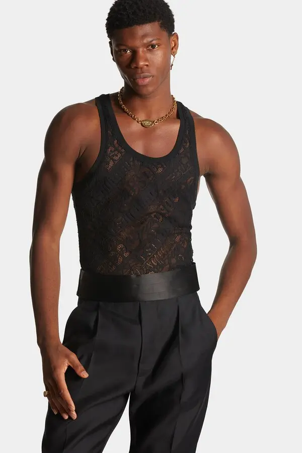 Dsquared2 Lace Logo Tank Top