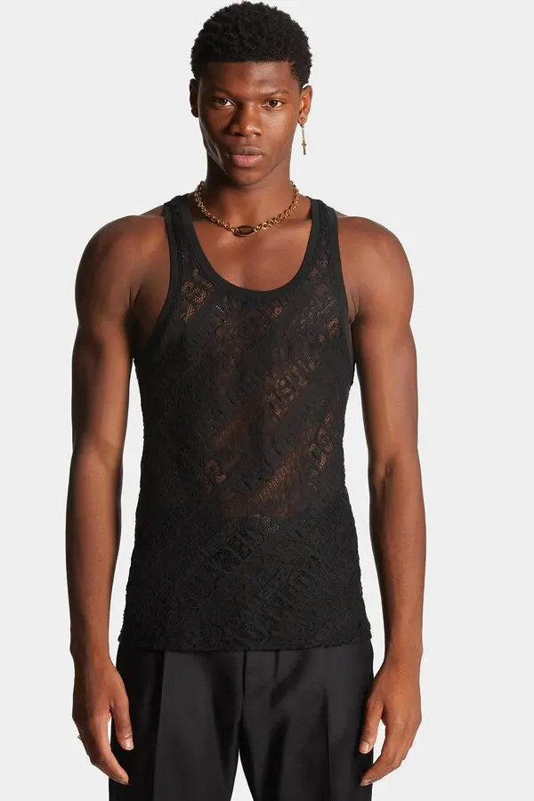 Dsquared2 Lace Logo Tank Top
