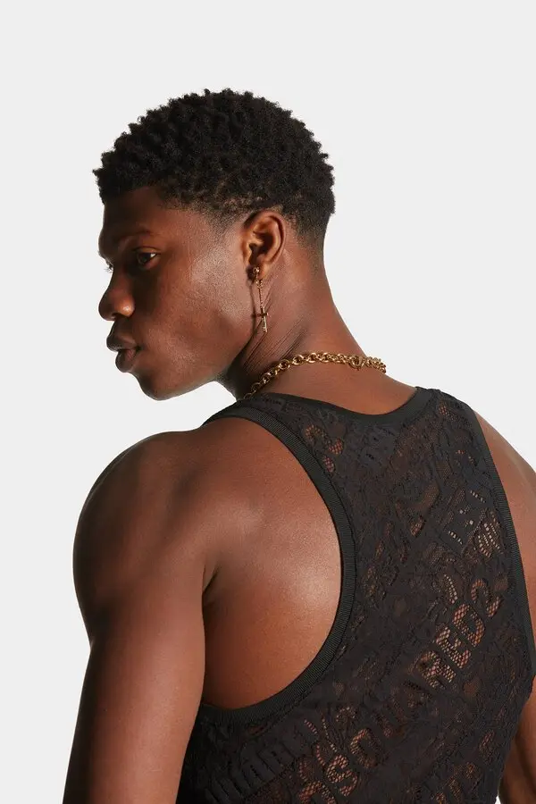 Dsquared2 Lace Logo Tank Top