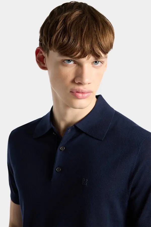Dsquared2 Wool Short Sleeve Embroidered Polo