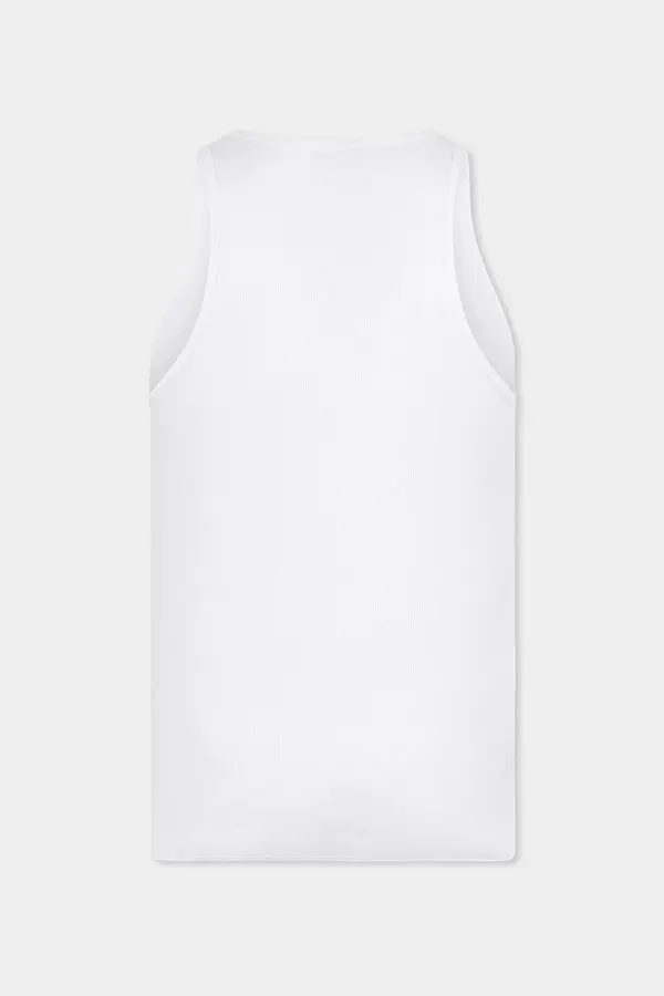 Dsquared2 Upside Down Motif Tank Top - White