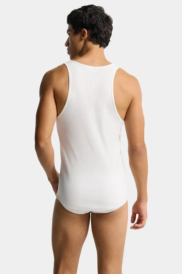 Dsquared2 Upside Down Motif Tank Top - White