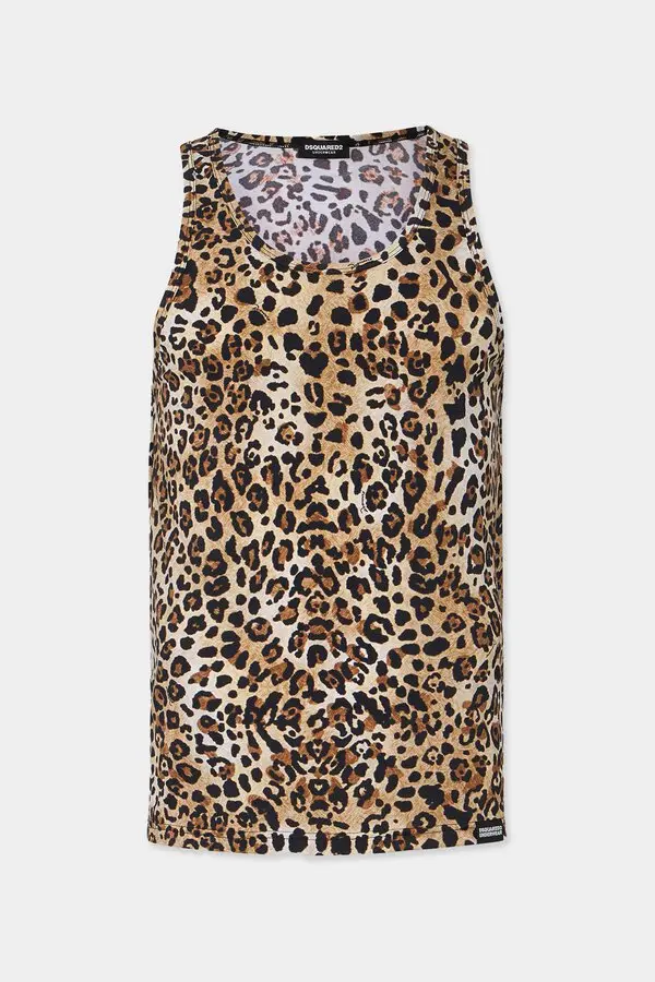 Dsquared2 Wild 2" Print Tank Top - Beige