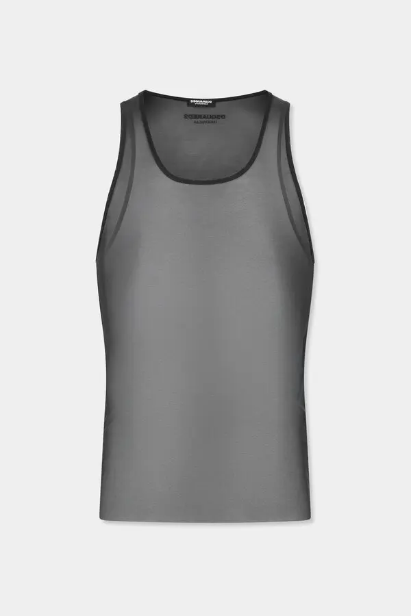 Dsquared2 Logo Sheer Tank Top - Black