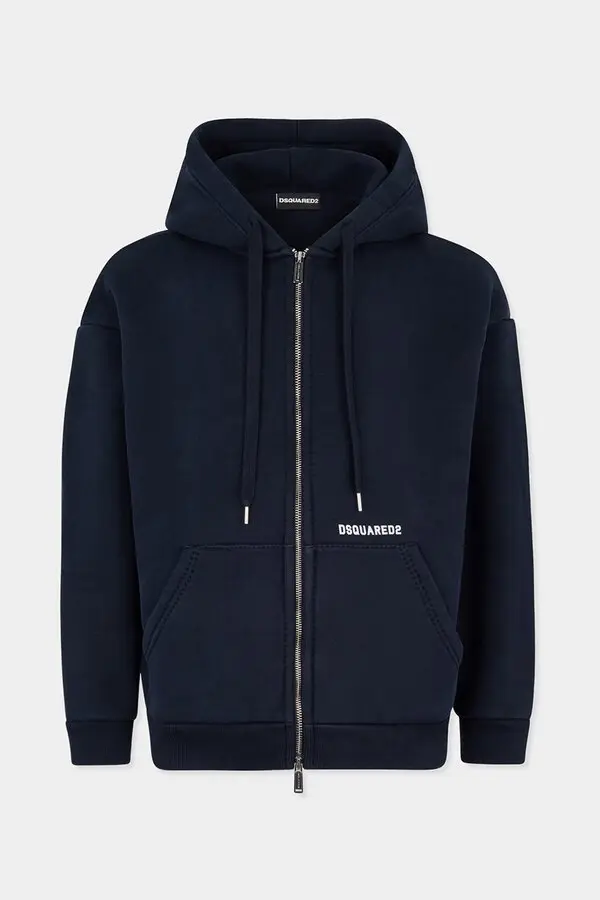 Dsquared2 Zip-up Logo Hoodie - Blue