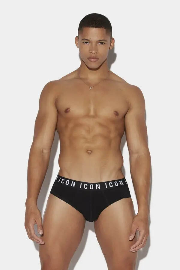 Dsquared2 Icon Brief With Logo Waistband - Black