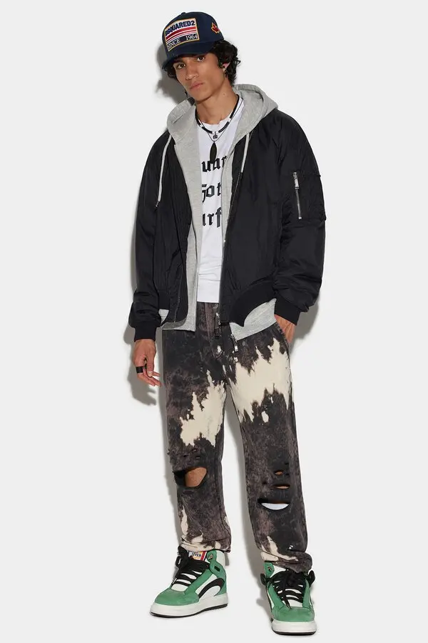 Dsquared2 Reverse Chill Out Pants With Distressed Details - Black