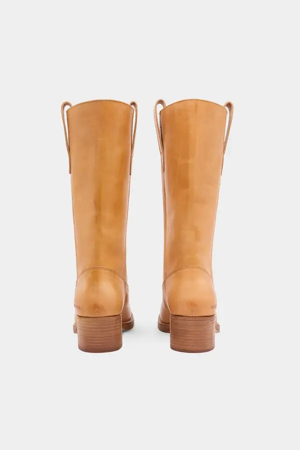 Dsquared2 Vintage Leather Block Heel Boots