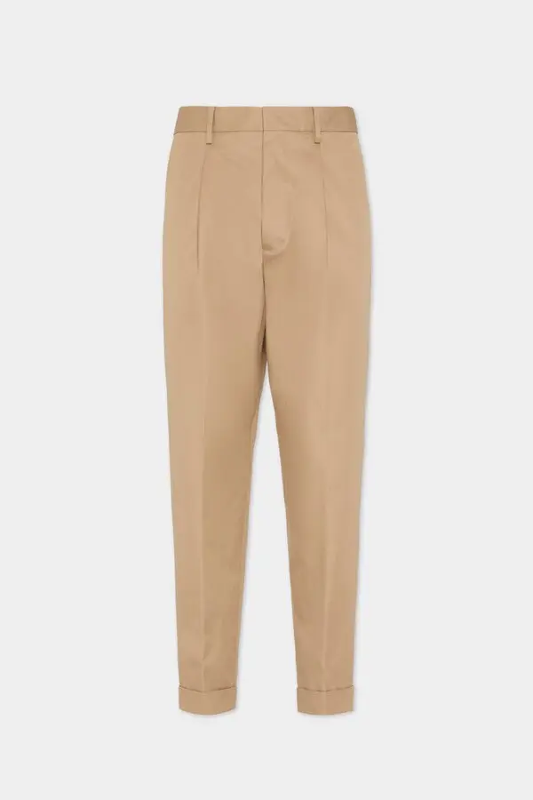 Dsquared2 One Pleat Cotton Trouser - Red