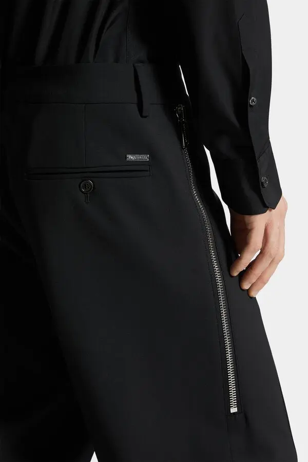 Dsquared2 Relaxed Fit Trousers With Side Zip Detail