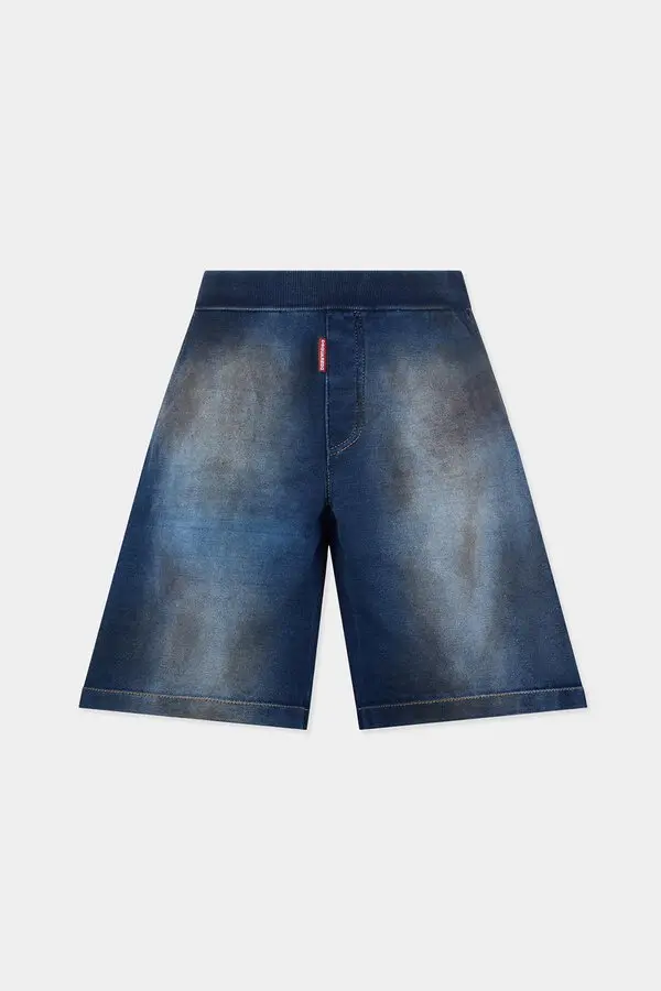 Dsquared2 Indigo-dyed Cotton Jersey Knit Shorts - Blue